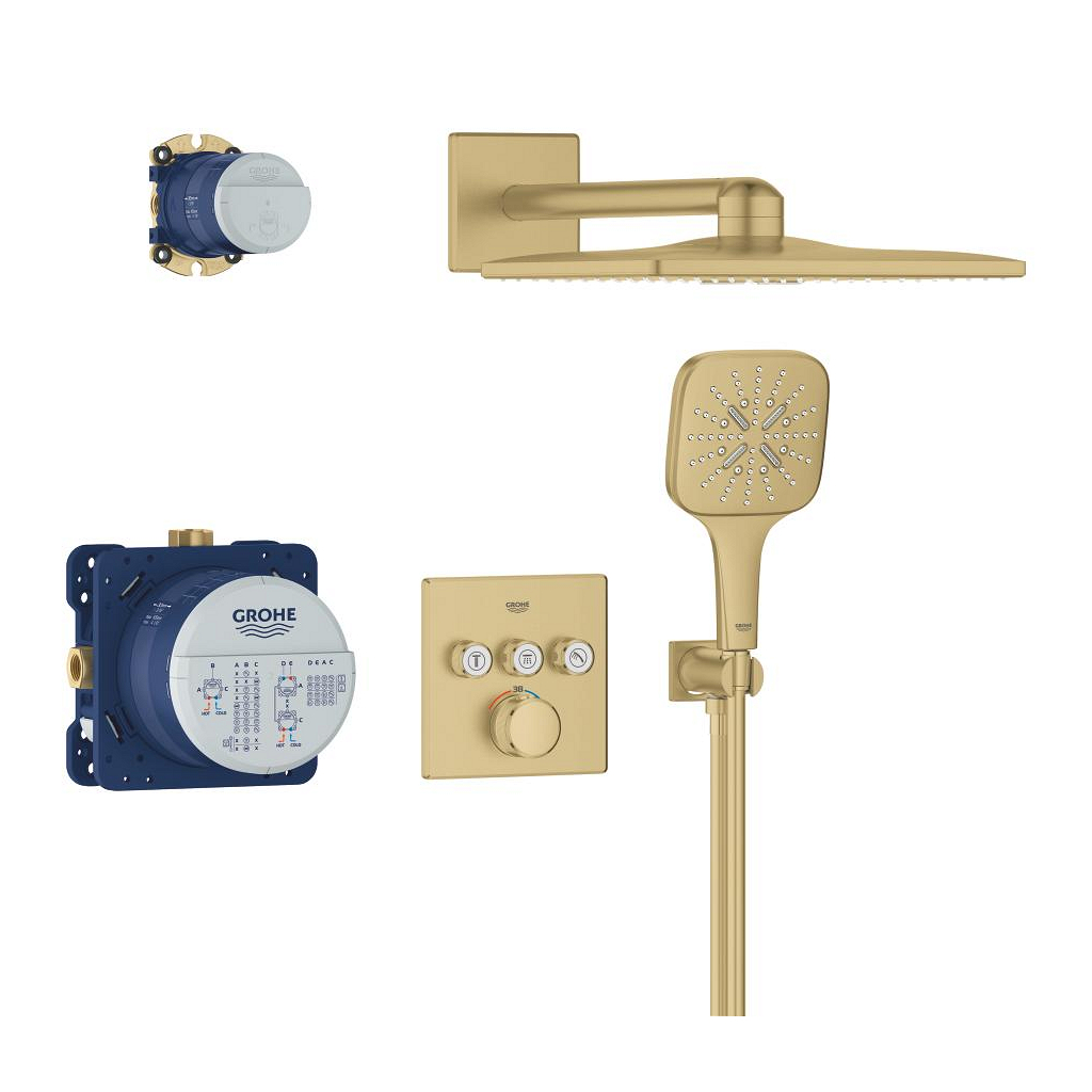 Grohtherm SmartControl Podtynkowy zestaw prysznicowy z deszczownicą Rainshower SmartActive 310 ...