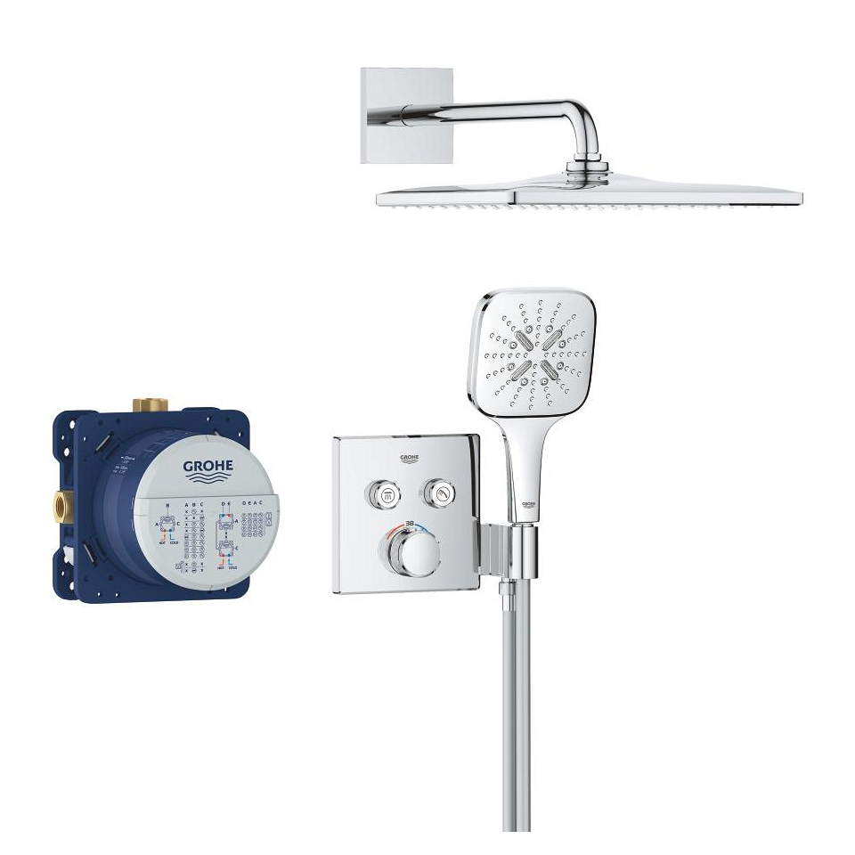 Grohtherm SmartControl Perfect shower set met Rainshower Mono 310 Cube | GROHE