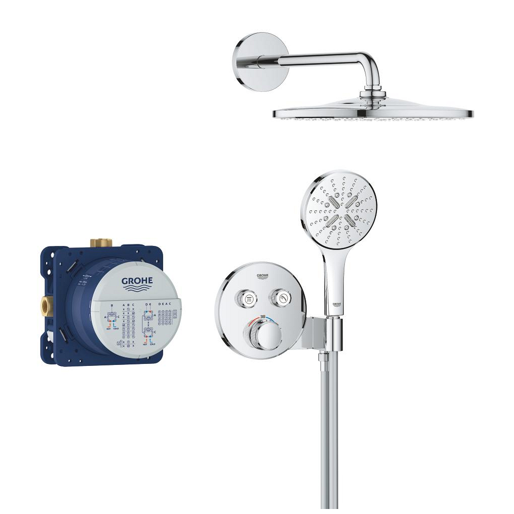 Grohtherm SmartControl Concealed shower system with Rainshower Mono 310 ...