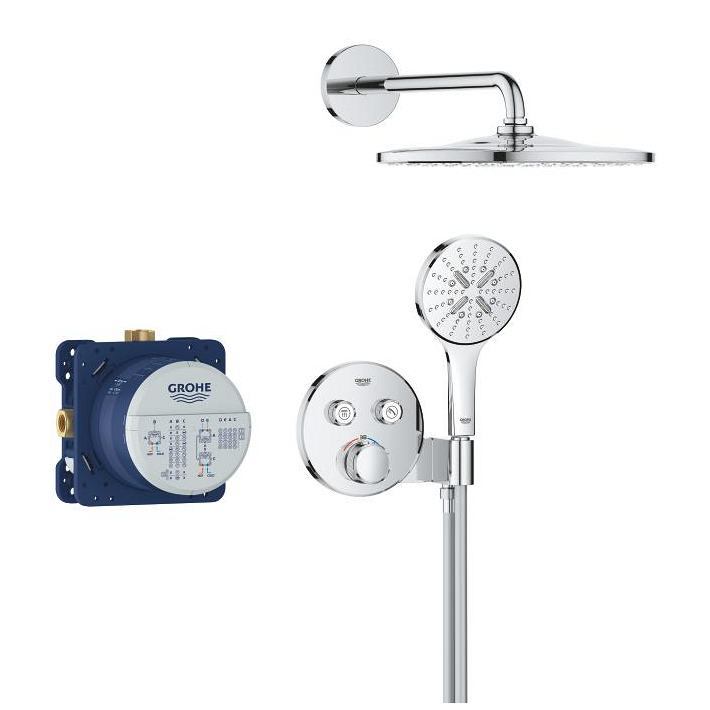 Grohtherm SmartControl Podtynkowy zestaw prysznicowy z deszczownicą Rainshower Mono 310 | GROHE