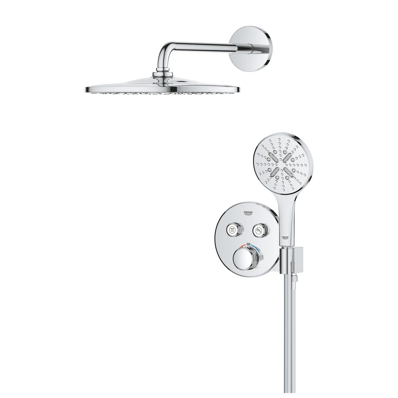 Grohtherm SmartControl Concealed shower system with Rainshower Mono 310 ...