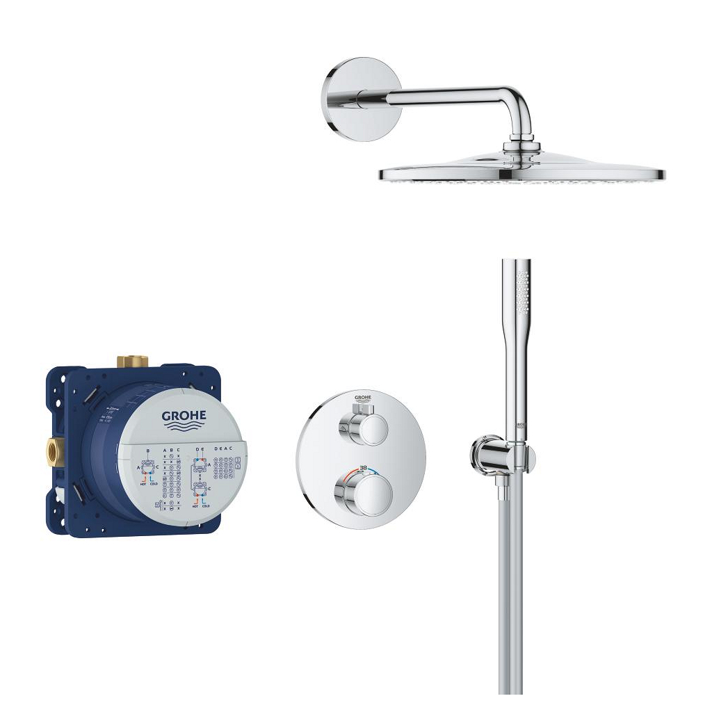 Grohtherm Podtynkowy zestaw prysznicowy z deszczownicą Rainshower Mono 310 | GROHE