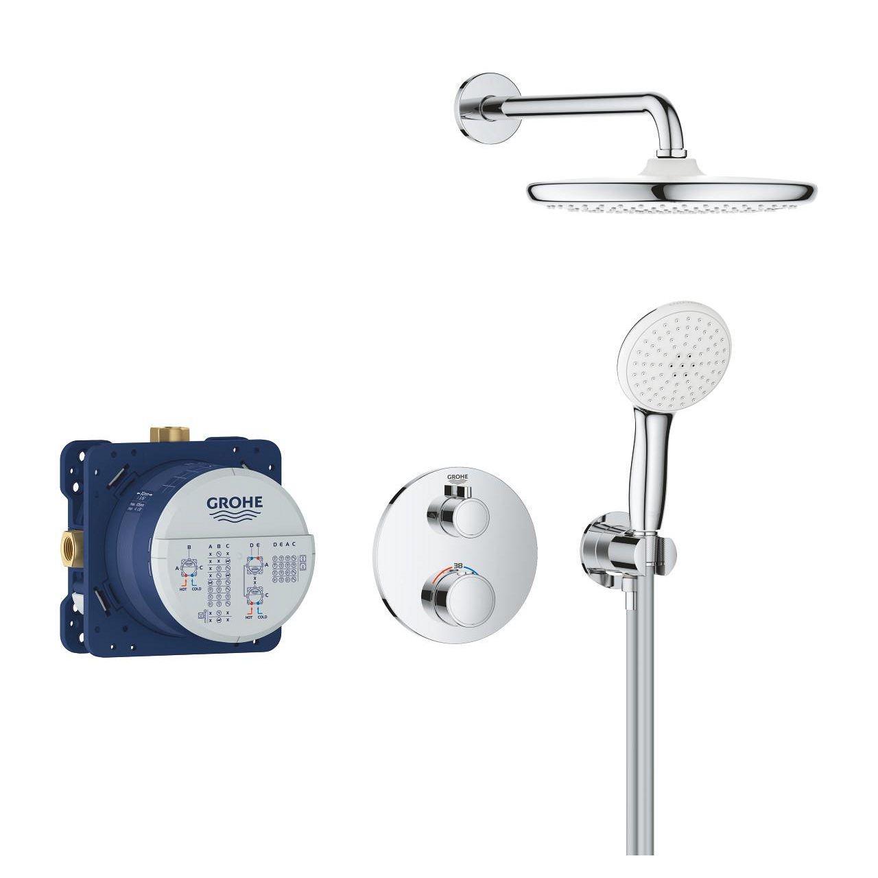 Grohtherm Concealed shower system with Tempesta 250 | GROHE