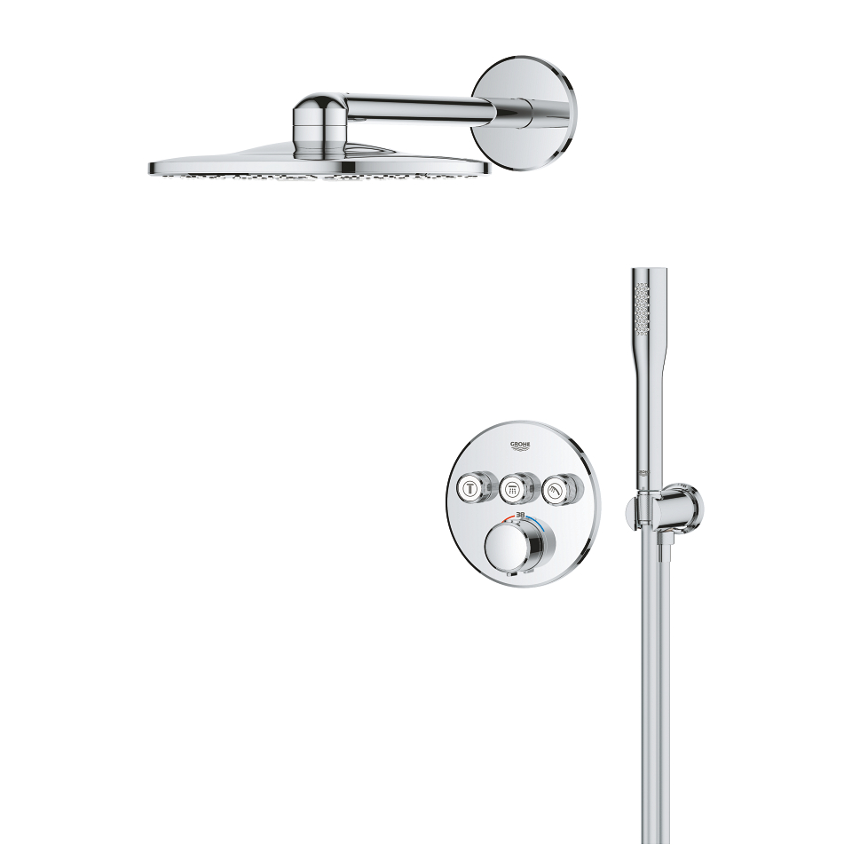 Precision SmartControl Podtynkowy zestaw prysznicowy z deszczownicą Vitalio SmartActive 310 | GROHE