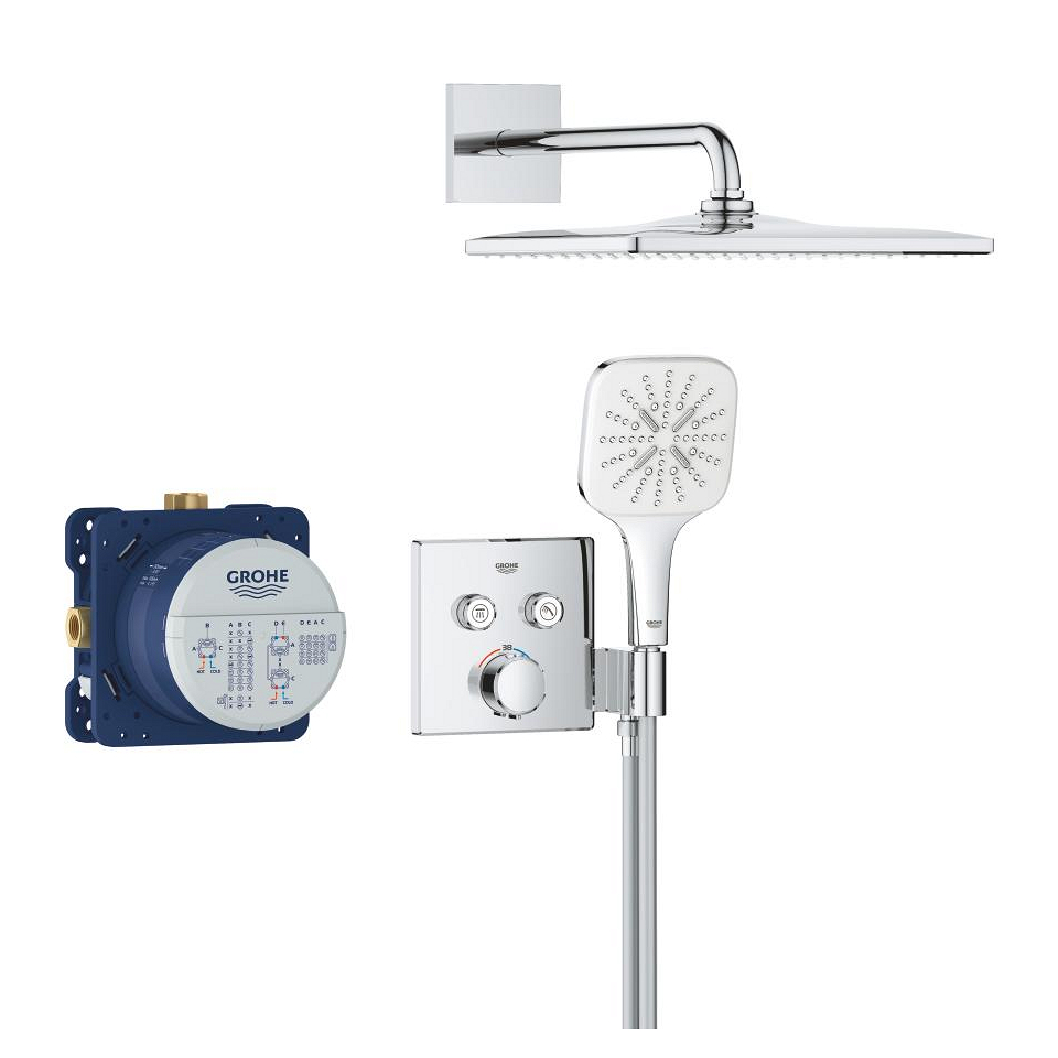 Precision SmartControl Concealed shower system with Vitalio Rain Mono ...