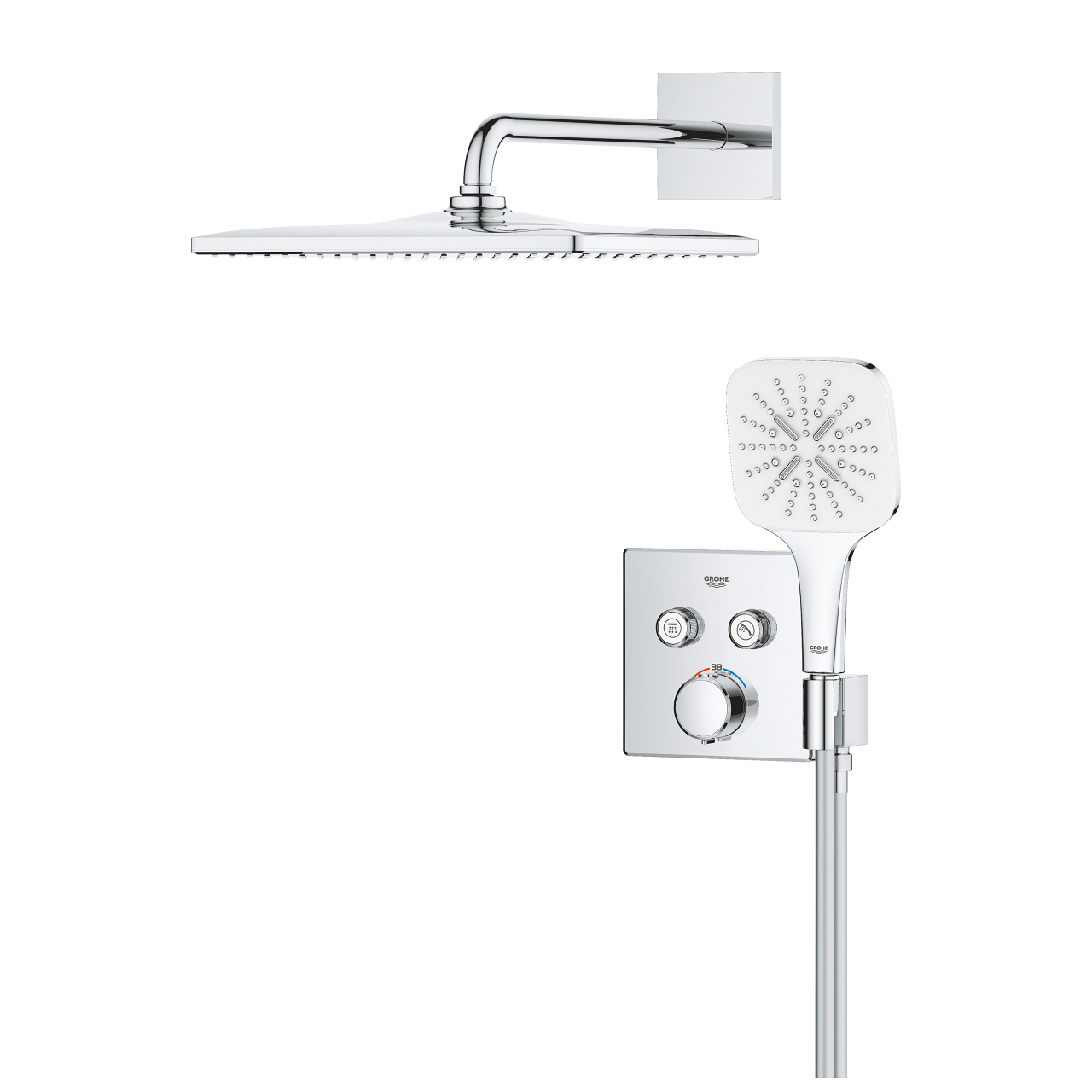 Precision SmartControl Perfect shower set met Vitalio Rain Mono 310 Cube | GROHE
