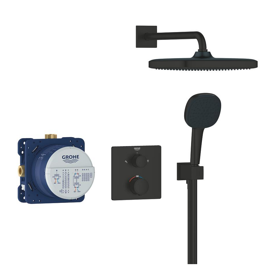 Precision Thermostat Concealed shower system with Vitalio Comfort 250 ...