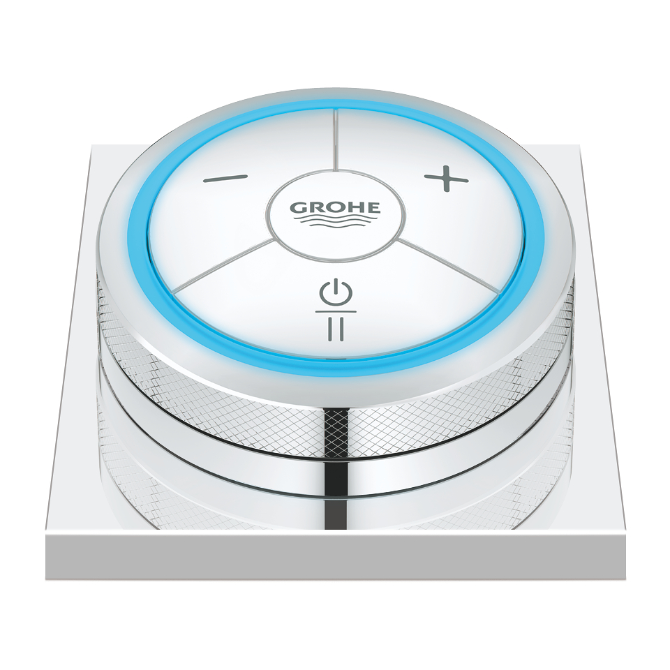 GROHE F-digital Digital controller with square base plate remote ...