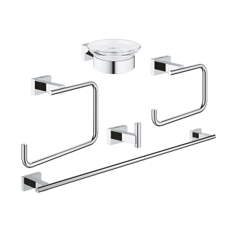 Essentials Cube Soap dispenser with holder | GROHE