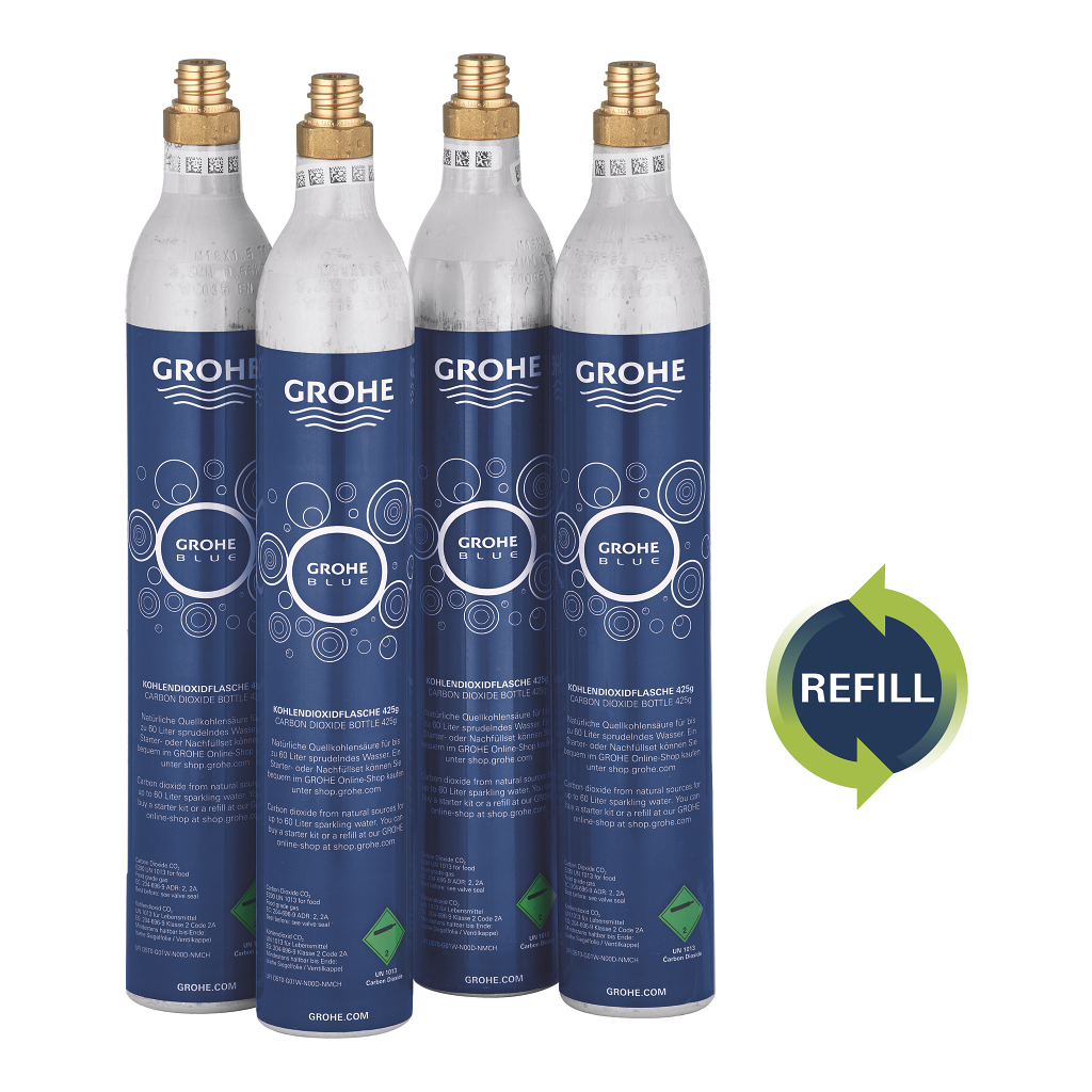 GROHE Blue Refill 425 g CO₂ bottles (4 pieces) | GROHE