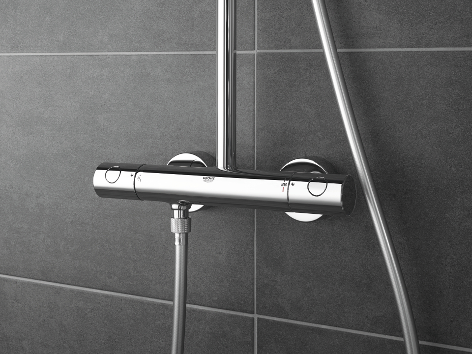 Tempesta Cosmopolitan System 200 Shower system with single lever bath ...