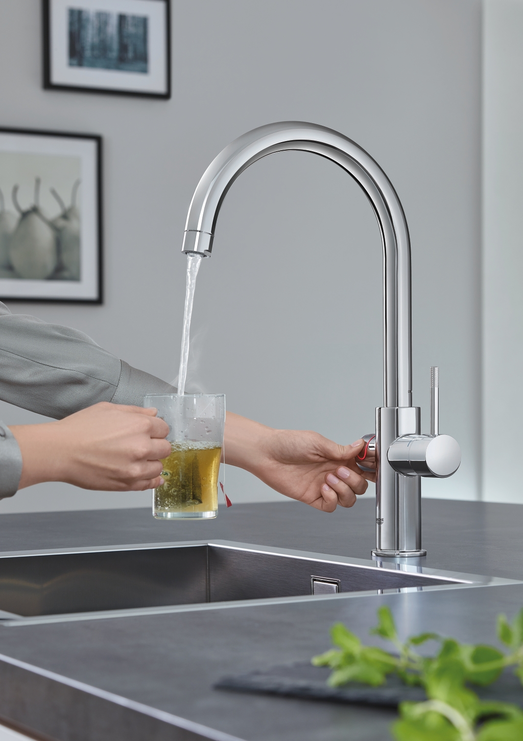 GROHE Red Duo Faucet and L size boiler | GROHE
