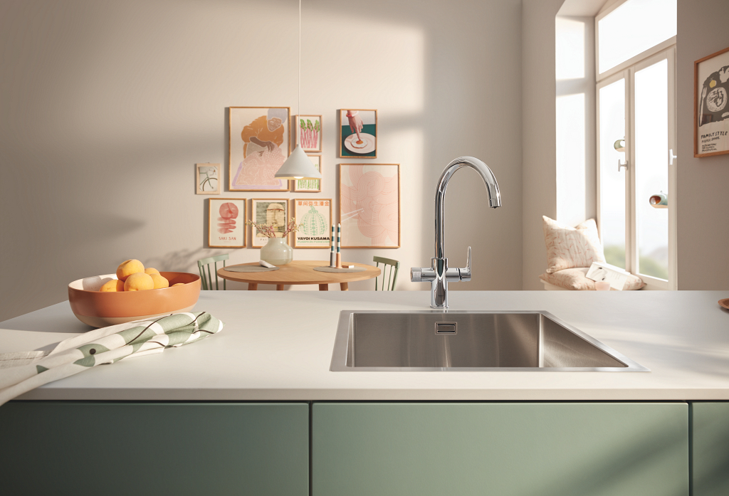 GROHE Blue Pure BauCurve Zestaw startowy z baterią filtrującą i filtrem S | GROHE