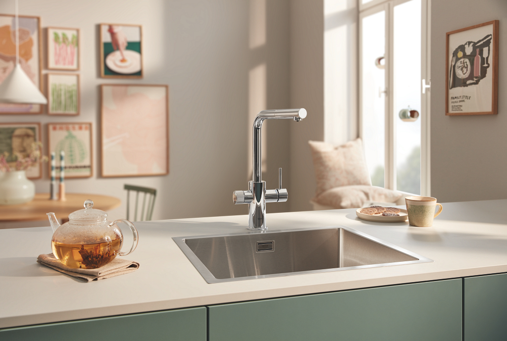 GROHE Blue Pure Minta Starter kit with pull-out faucet | GROHE Central ...
