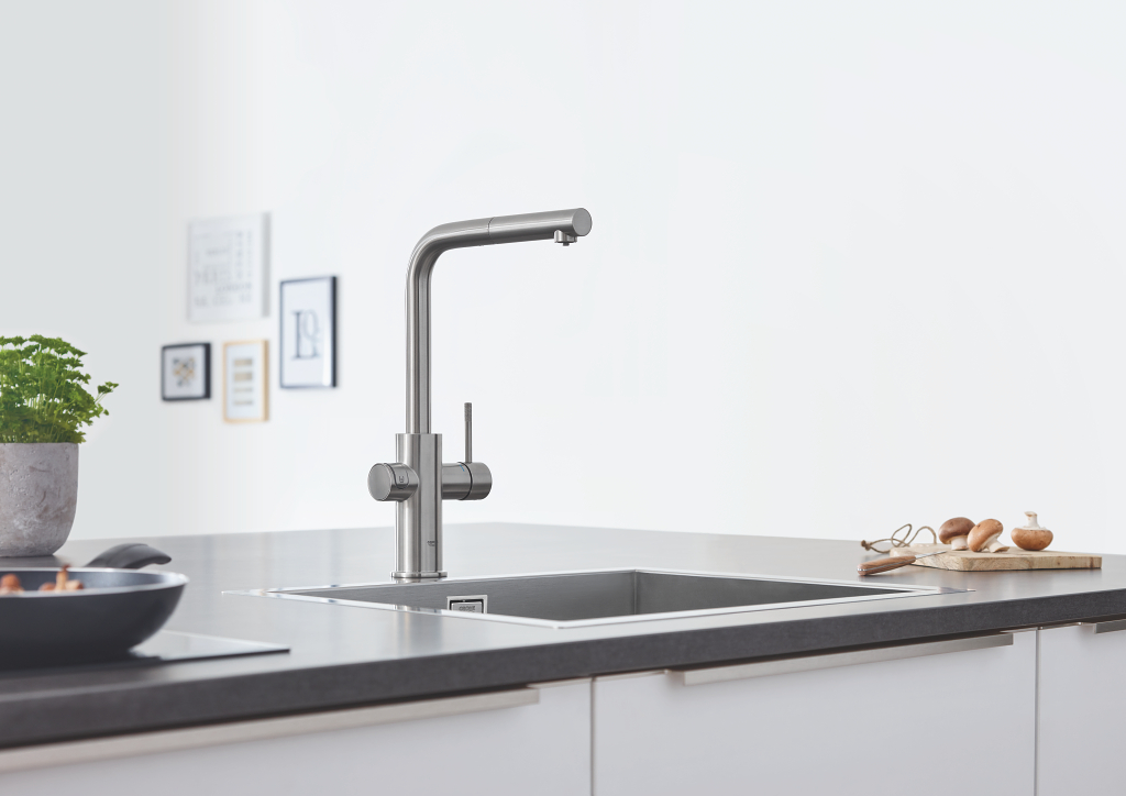 GROHE Blue Home L-spout starter kit with pull-out mousseur | GROHE