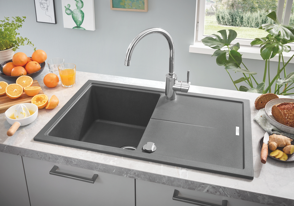 K400 Evier composite avec égouttoir | GROHE